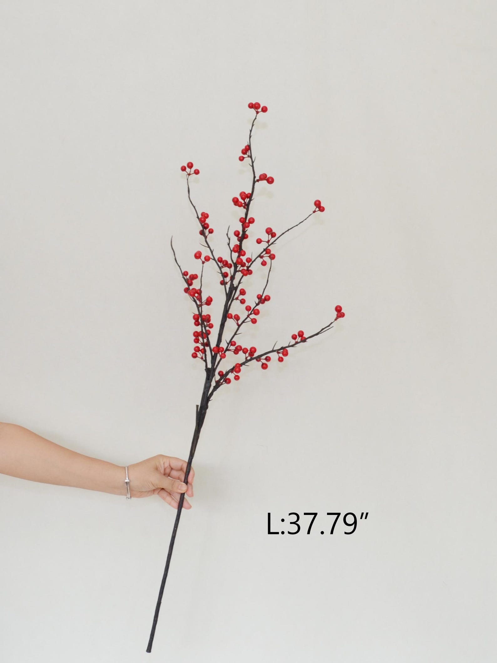 Holly Fruit Long Branch, Fake Berry Stem Craft, Artificial Flower ...