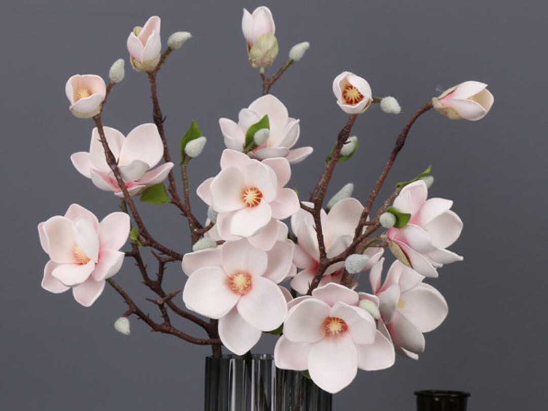 Artificial Magnolia Stems With Buds, Chinese Home Floral Decor, Table ...