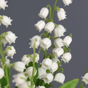 Artificial Lily of the Valley Stems With Leaves, Fake Bell Flower Spray ...