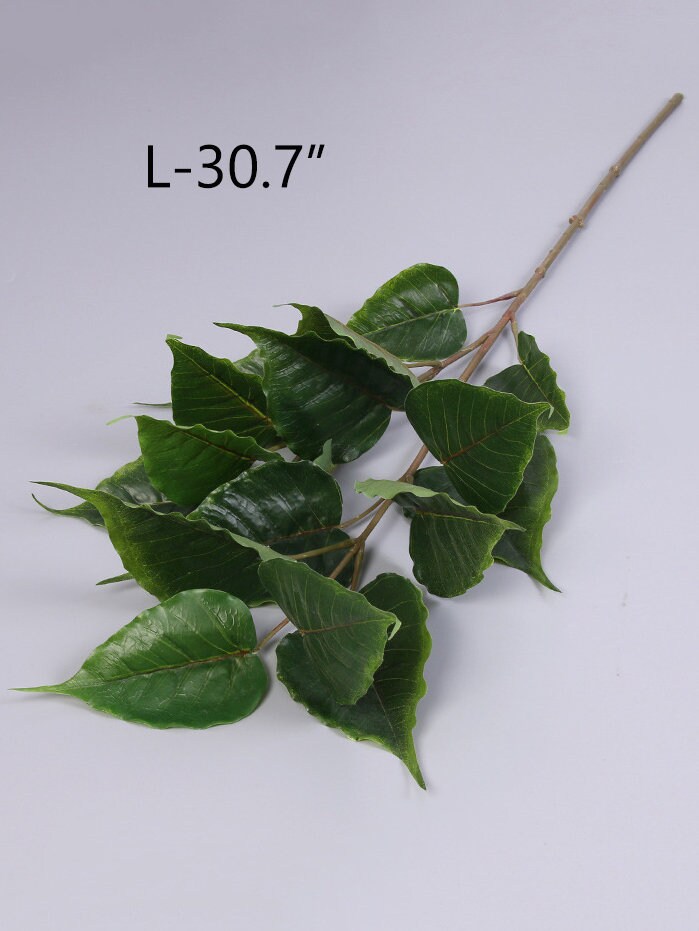 Ficus Religiosa Leafy Branch, Bodhi Foliage Stems, Fake Mulberry Leaves ...