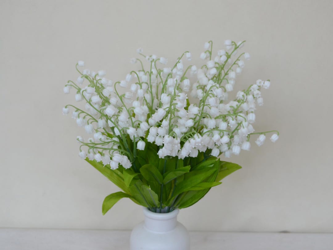 Lily of the Valley Stem With Leaves, Fake Bell Flowers, Artificial ...