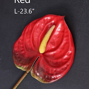 Artificial Anthurium Stems, Fake Flamingo Lily Flower Crafts, Home ...