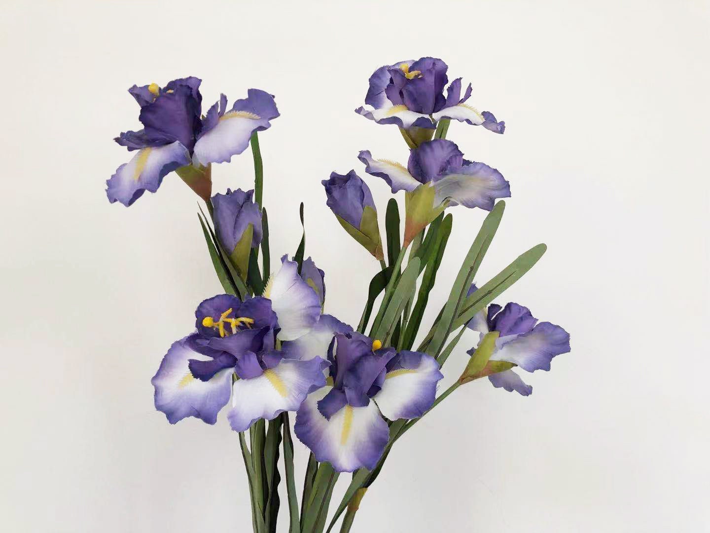 Fake Iris Long Stem With Bud Artificial Flowers and Foliage - Etsy