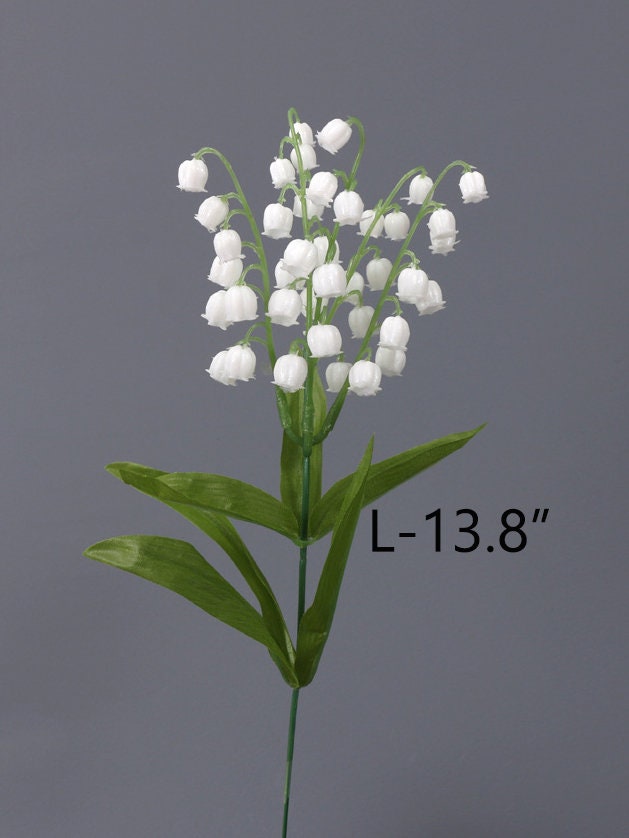 Lily of the Valley Stem With Leaves, Fake Bell Flowers, Artificial ...