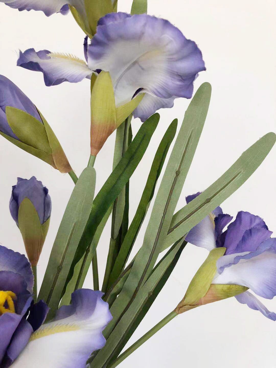 Fake Iris Long Stem With Bud Artificial Flowers and Foliage - Etsy