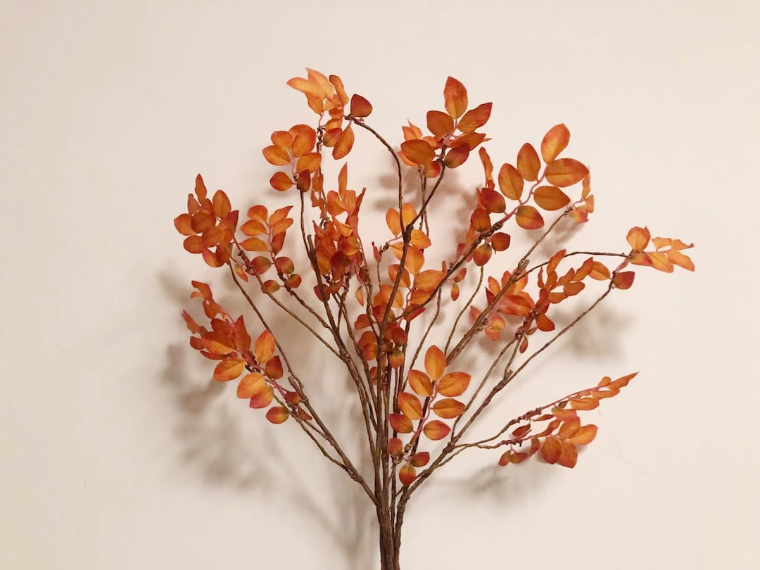 Autumn Ficus Twigs, Artificial Foliage Branches, Fall Rustic Floral ...