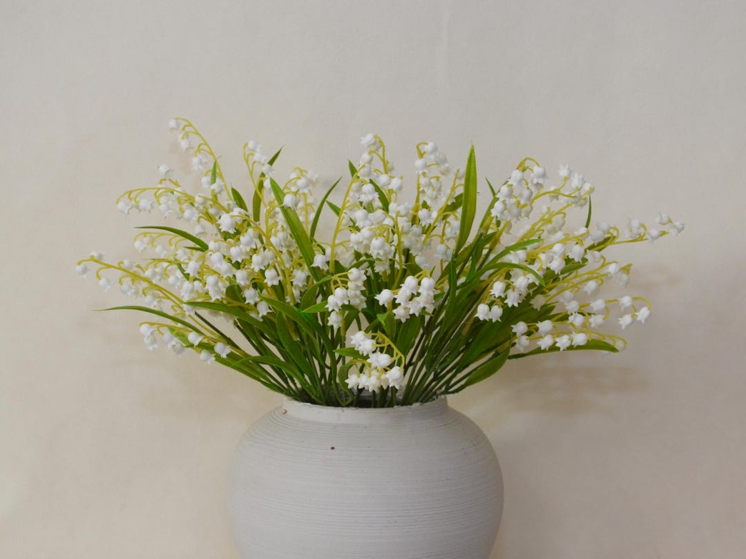 Lily of the Valley Stem With Leaves, Fake Bell Flowers, Artificial ...