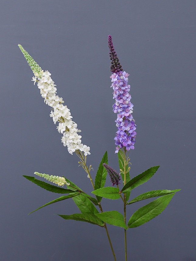 Fake Buddleja Davidii Stem With Leaves, Butterfly Bush Flower ...