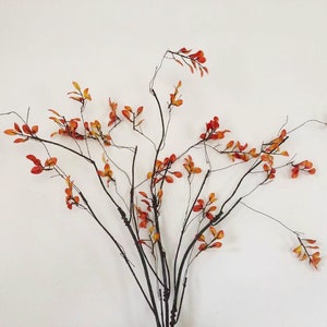 Fall Foliage With Long Twigs, Artificial Ficus Leaves Branch, Autumn ...
