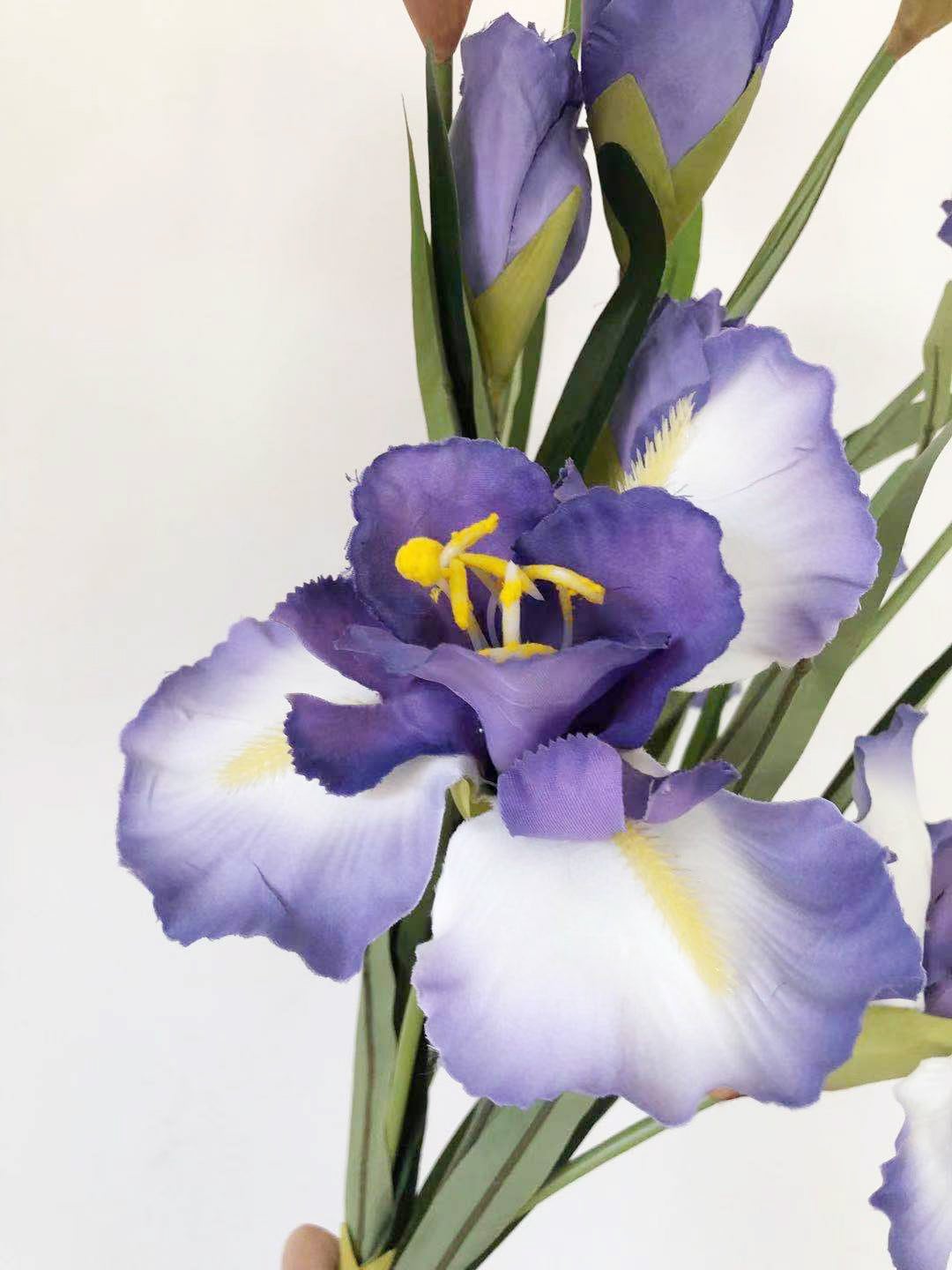 Fake Iris Long Stem With Bud Artificial Flowers and Foliage - Etsy
