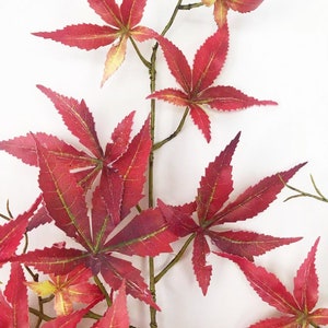 Artificial Maple Leaf Branch, Rustic Autumn Foliage Twig, Home Flower ...
