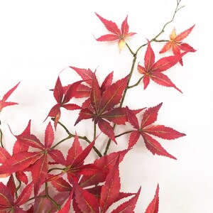 Artificial Maple Leaf Branch, Rustic Autumn Foliage Twig, Home Flower ...