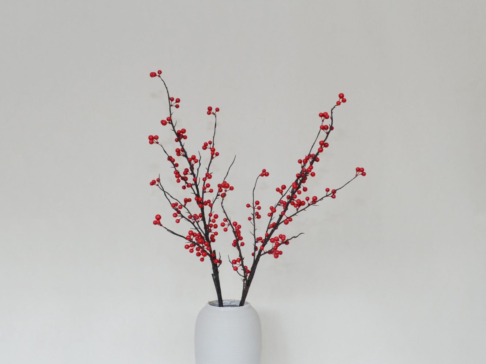 Holly Fruit Long Branch, Fake Berry Stem Craft, Artificial Flower ...
