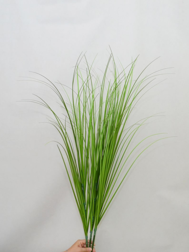 Artificial Reed Grass, Realistic Tall Grass Stems, Green Grass Spray ...