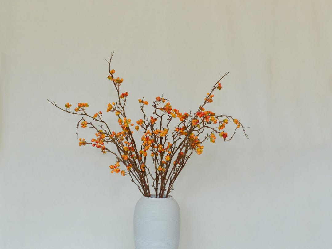 Quality Bittersweet Fruit Long Branch, Artificial Fall Berry Crafts ...