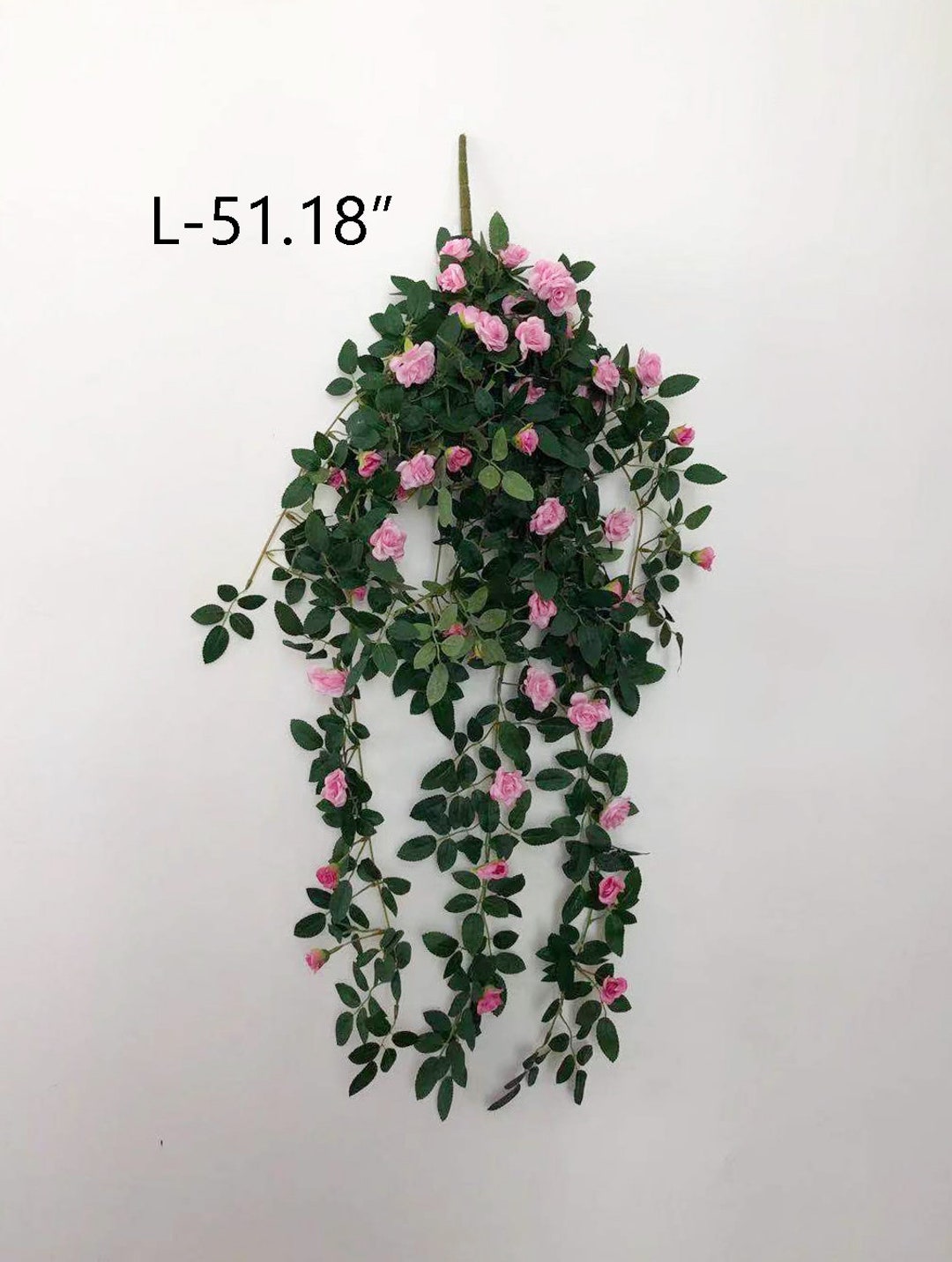 Trailing Rose Vine With Rich Leaves, Artificial Climbing Rosa, Hanging ...