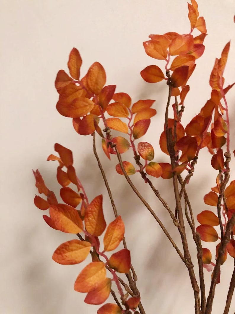 Autumn Ficus Twigs, Artificial Foliage Branches, Fall Rustic Floral ...
