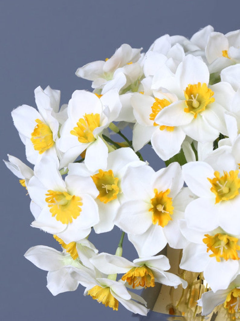 Fake Daffodil Bouquet Realistic Narcissus Bundle Artificial - Etsy