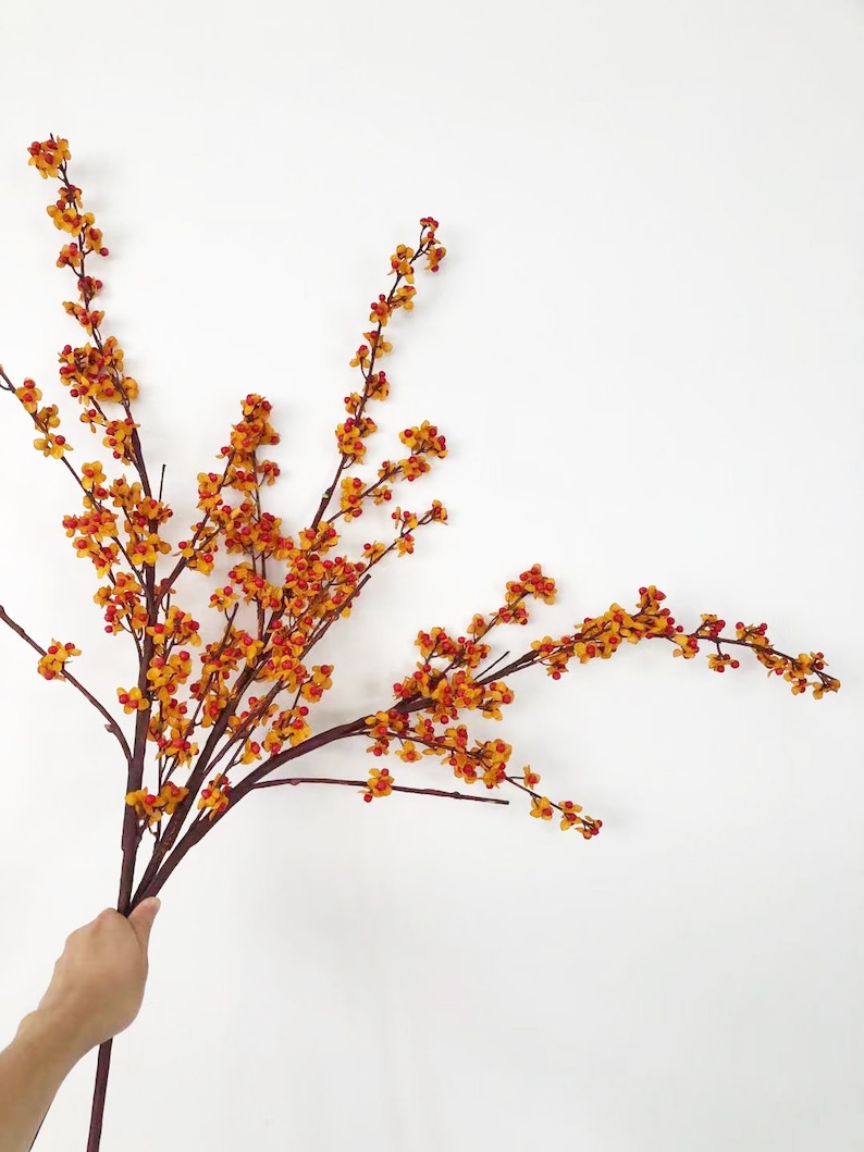 Quality Bittersweet Fruit Long Branch Artificial Fall Berry - Etsy