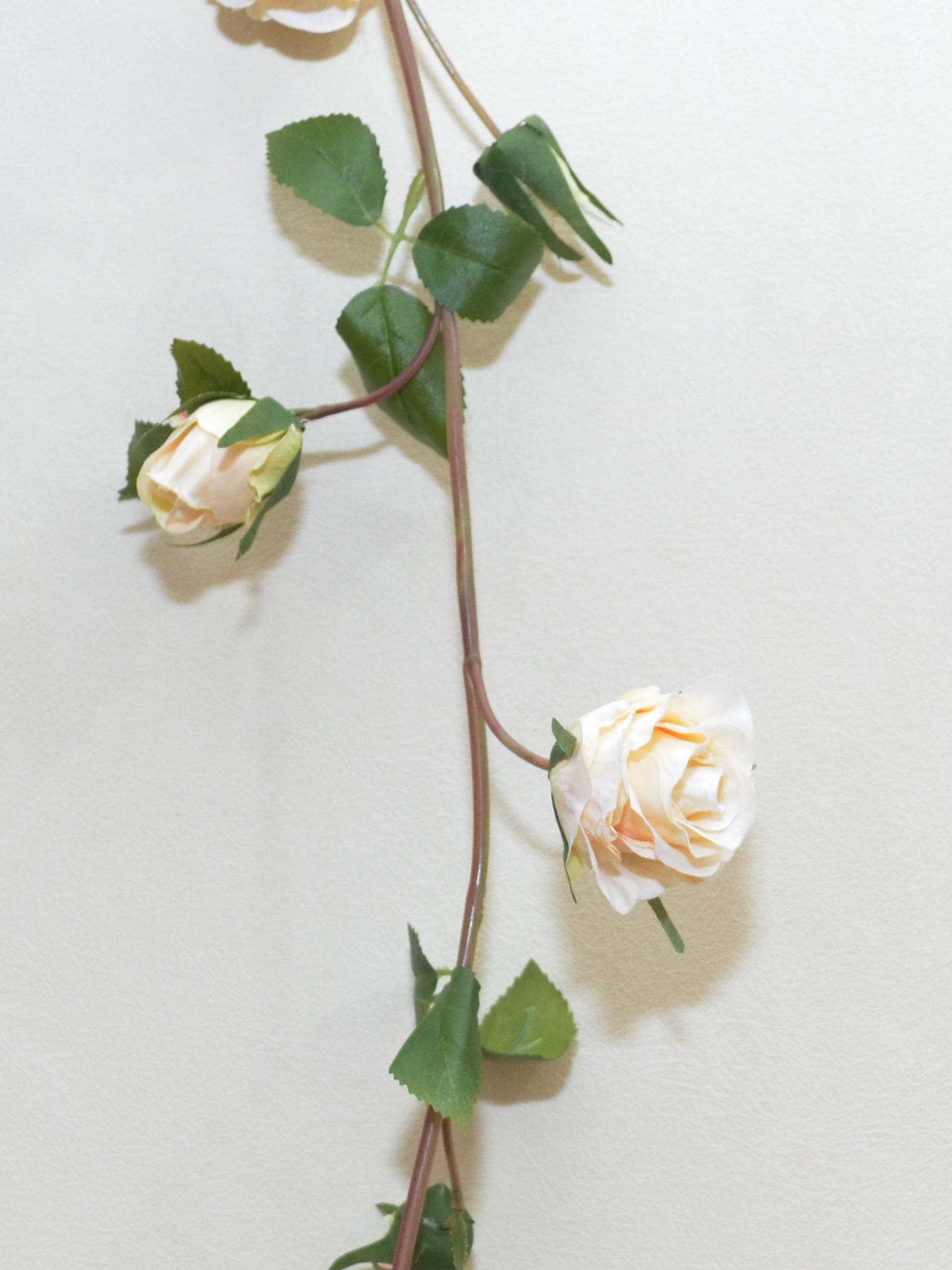 Artificial Rose Flower Vine, Rose With Leaf, Wedding Floral Decor, for ...