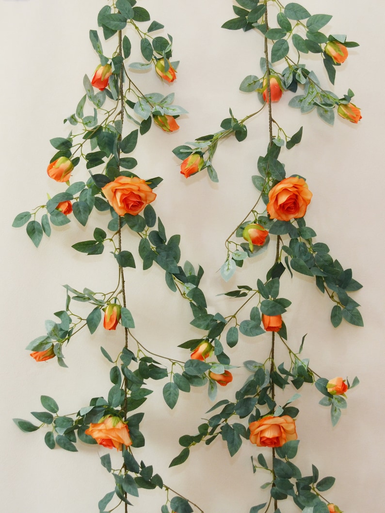 Artificial Rose Flower Vine, Rose With Leaf, Wedding Floral Decor, for ...