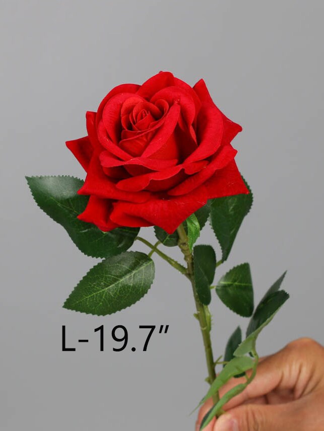 Artificial Rose Flower With Leaves Individual Rose Stems - Etsy