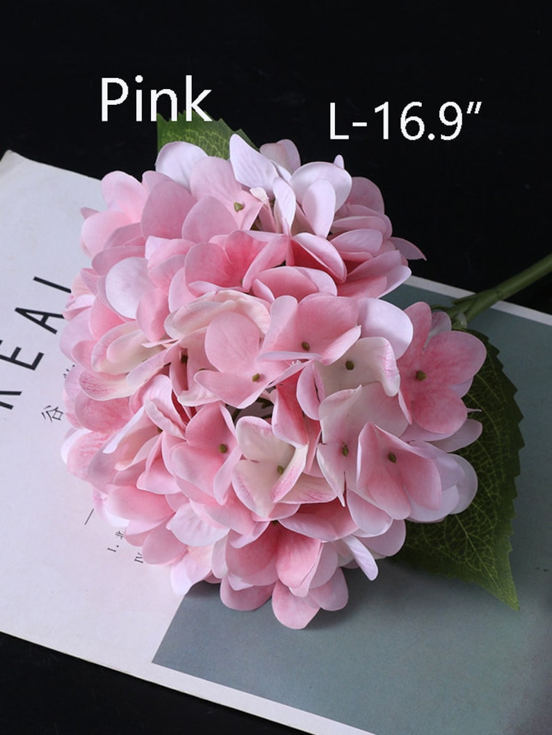 Real Touch Hydrangea Stems With Leaves Artificial Flower - Etsy