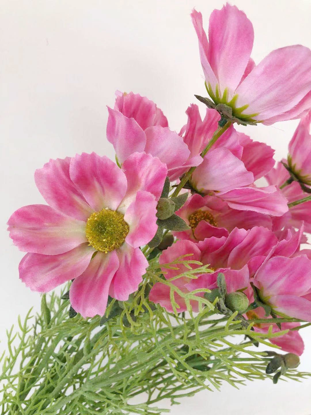 Cosmos Stem With Foliage, Artificial Galsang Flower, Realistic ...