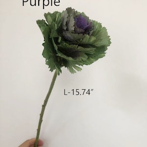 Artificial Kale Flower Stem, Realistic Vegetable Craft, Home Floral ...