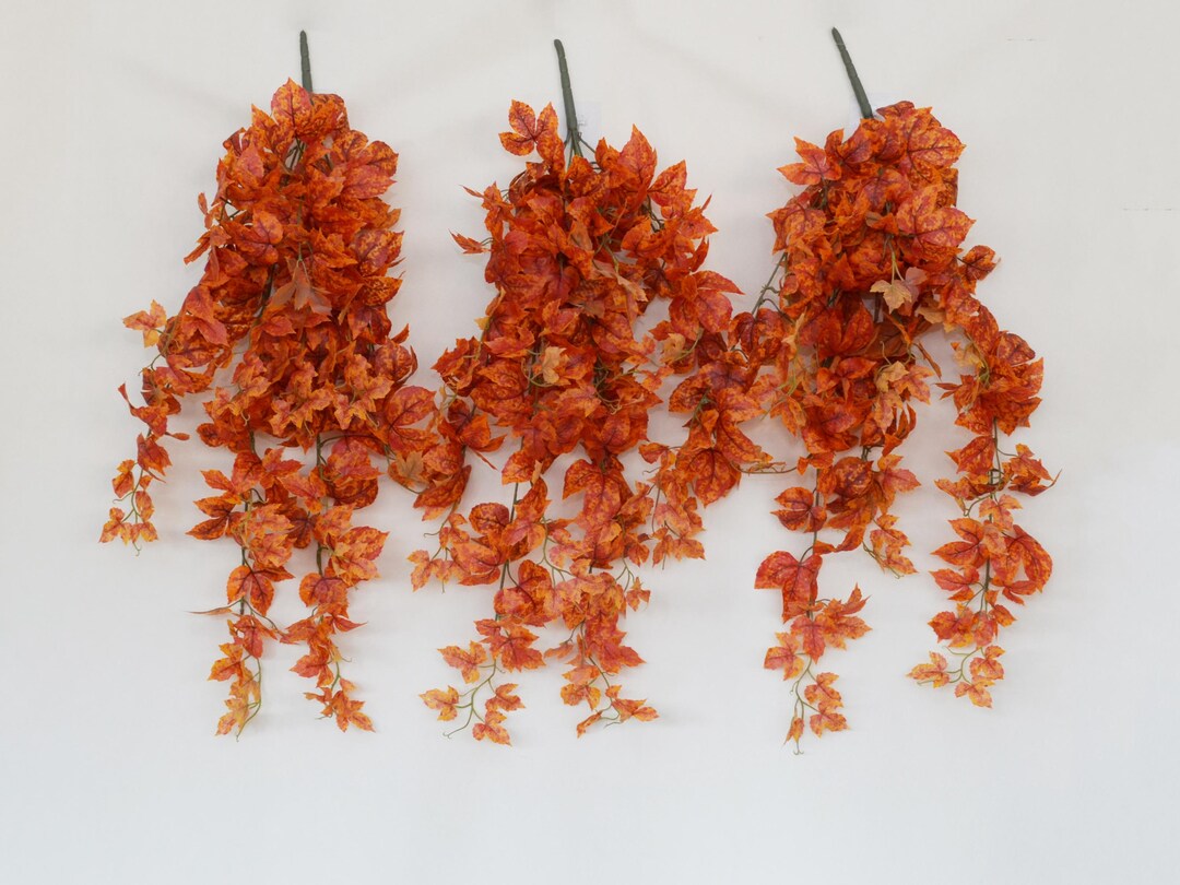 Fake Maple Leaf Hanging Wall, Artificial Flower Vine, Wedding ...