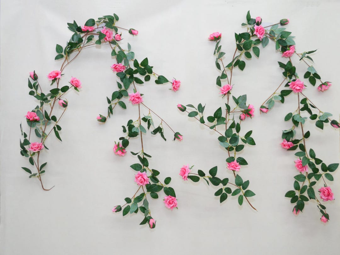 Artificial Rose Flower Vine, Rose With Leaf, Wedding Floral Decor, for ...