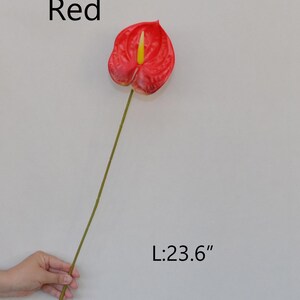 Artificial Anthurium Stems, Fake Flamingo Lily Flower Crafts, Home ...