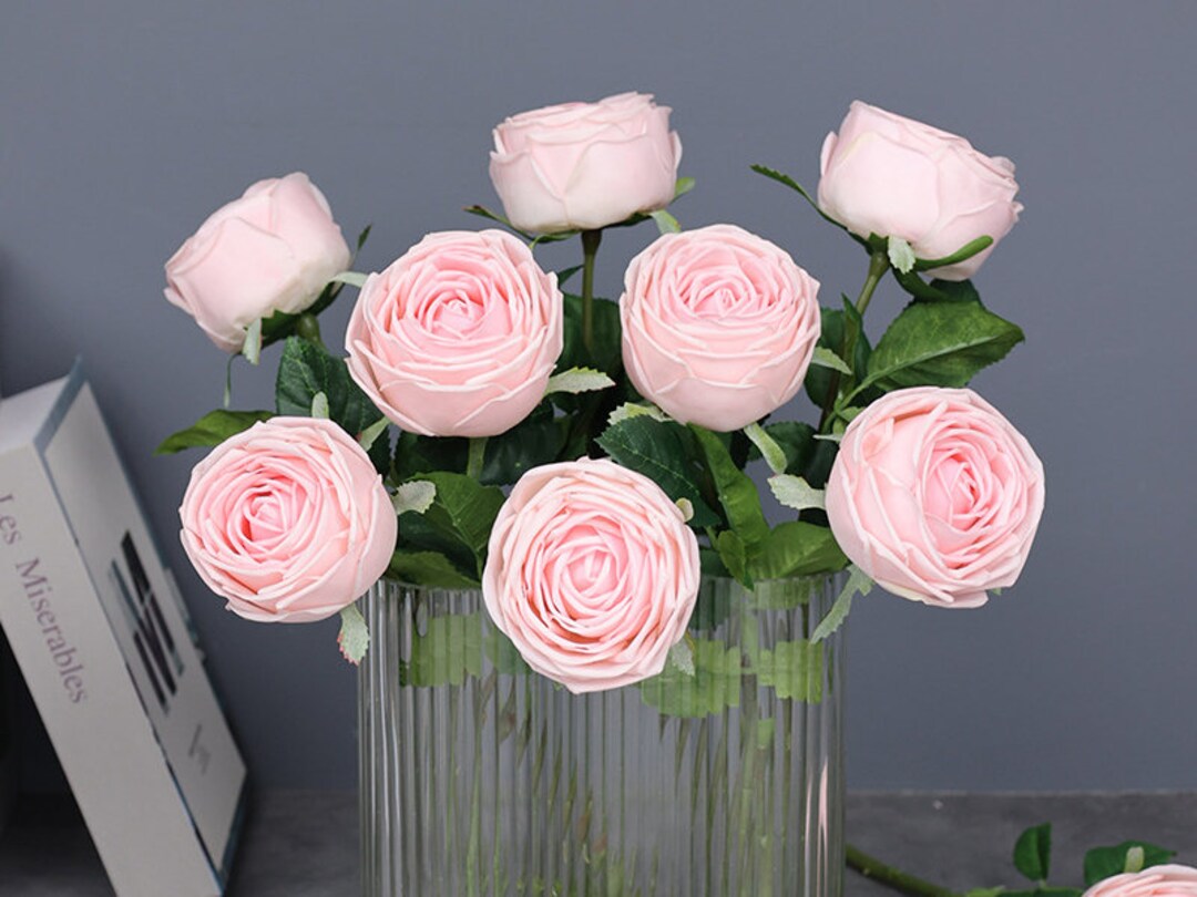 Real Touch Rose Stems With Leaves, Artificial Flower Crafts, Realistic ...