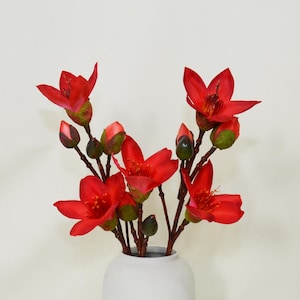 Fake Silk Cotton Tree Bloom, Kapok Flower Branch With Bud, Artificial ...