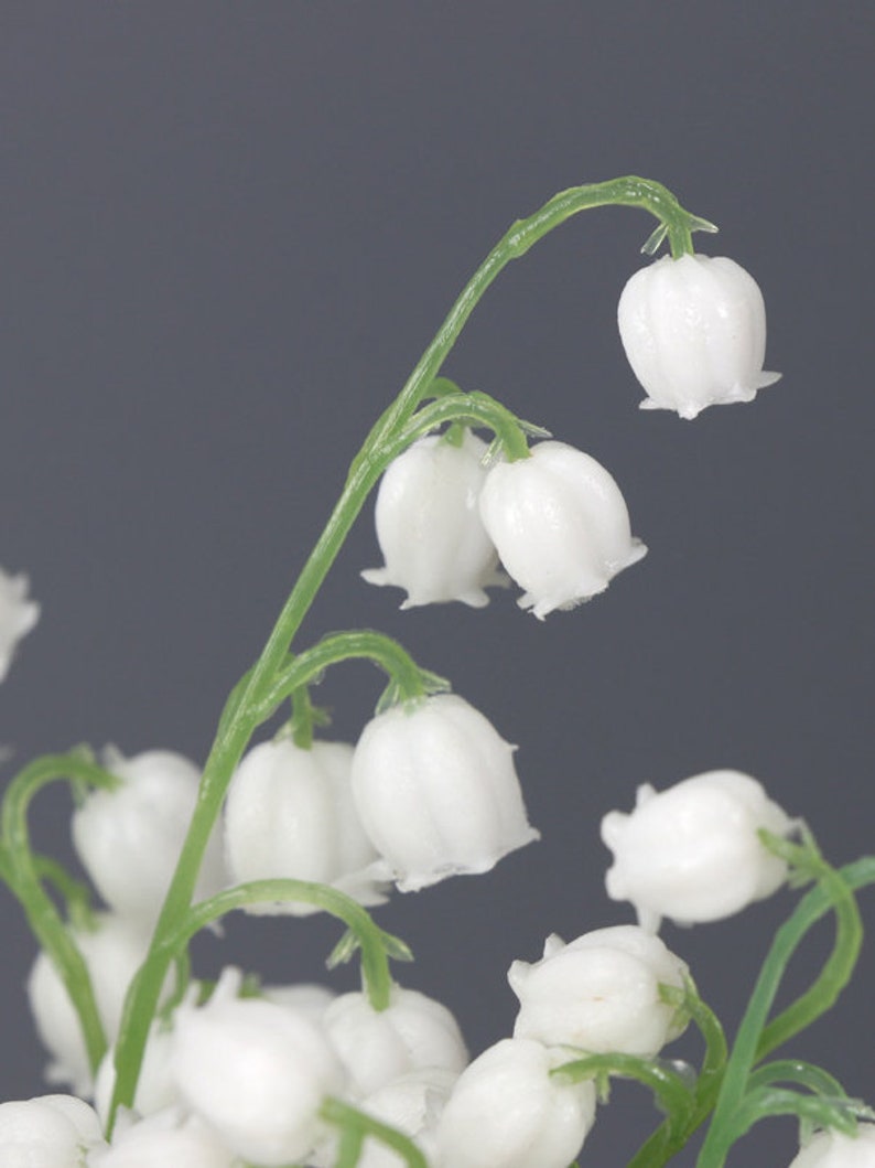 Lily of the Valley Stem With Leaves, Fake Bell Flowers, Artificial ...