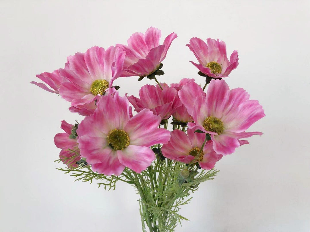 Cosmos Stem With Foliage, Artificial Galsang Flower, Realistic ...