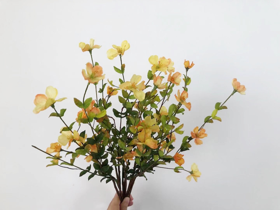 Rustic Wildflower Bouquet Artificial, Fake Small Flower Yellow, Living ...