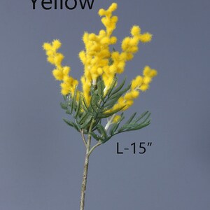 Fake Acacia Spray With Leaves, Artificial Flower Crafts, Rustic Home ...