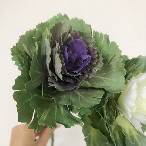 Artificial Kale Flower Stem, Realistic Vegetable Craft, Home Floral ...
