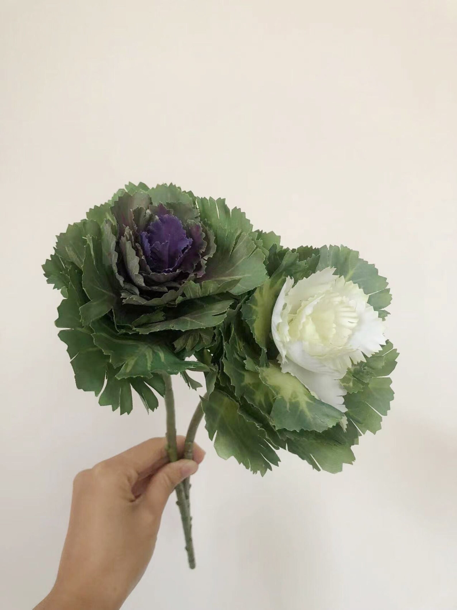 Artificial Kale Flower Stem, Realistic Vegetable Craft, Home Floral ...