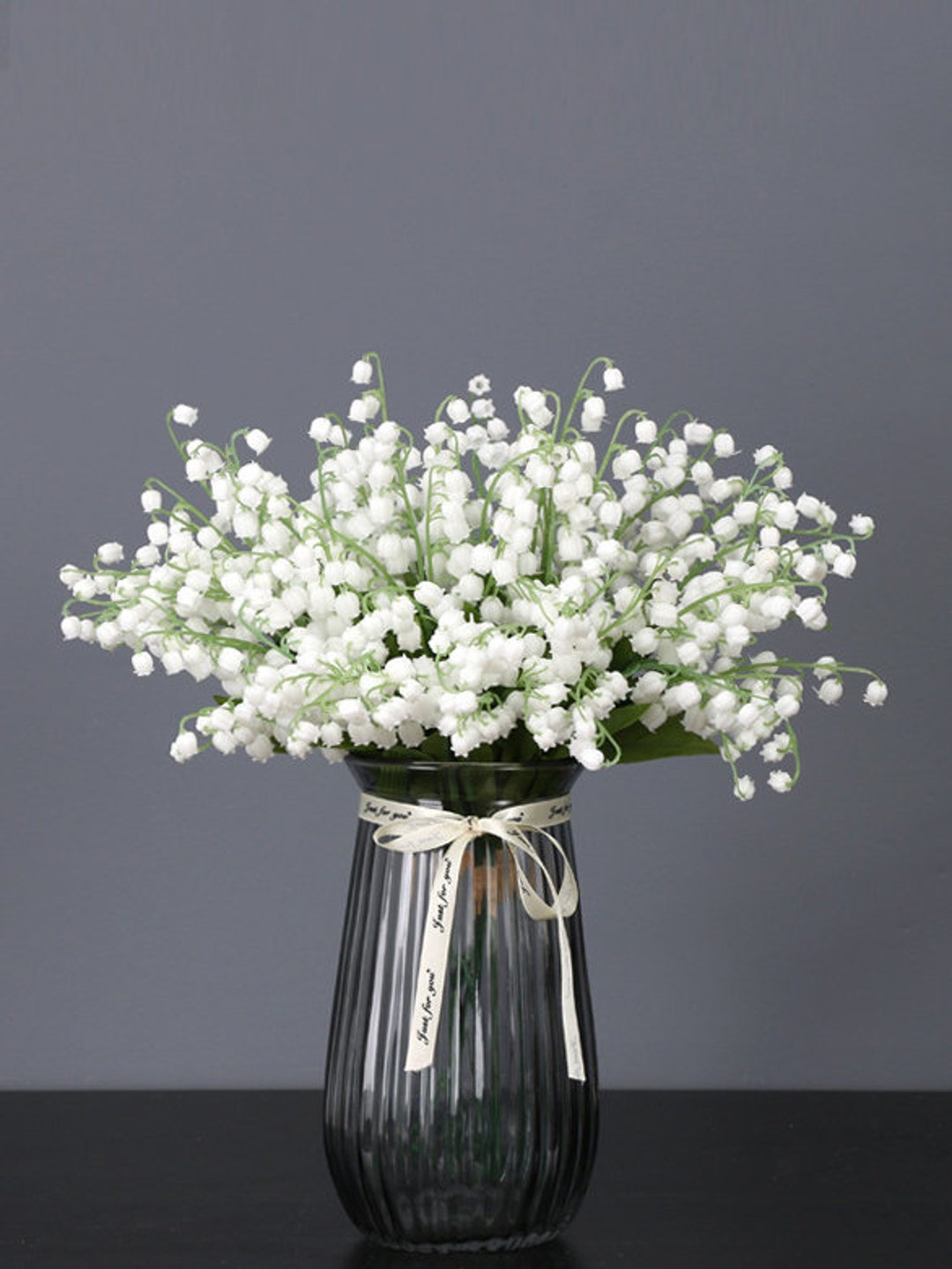Lily of the Valley Stem With Leaves, Fake Bell Flowers, Artificial ...