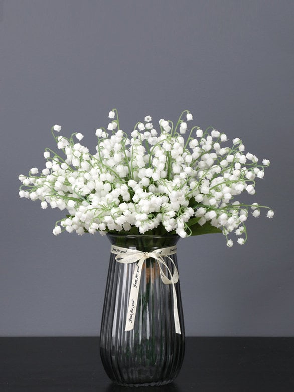Lily of the Valley Stem With Leaves, Fake Bell Flowers, Artificial ...