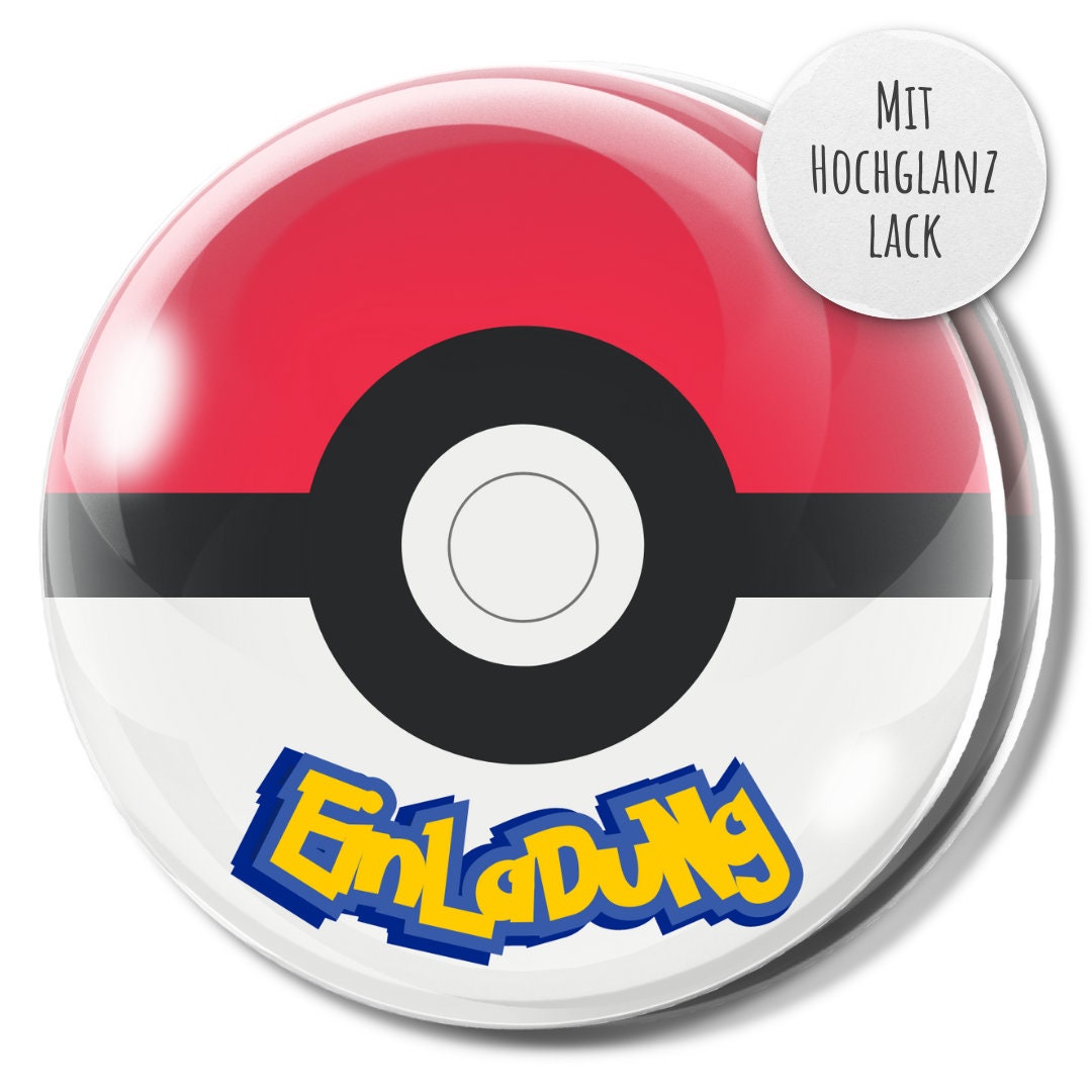 12x Pokeball Invitation Cards for Boys & Girls Children's - Etsy