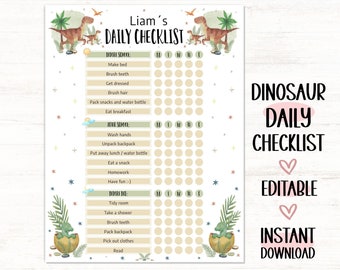 Dinosaur Checklist - Etsy Ireland