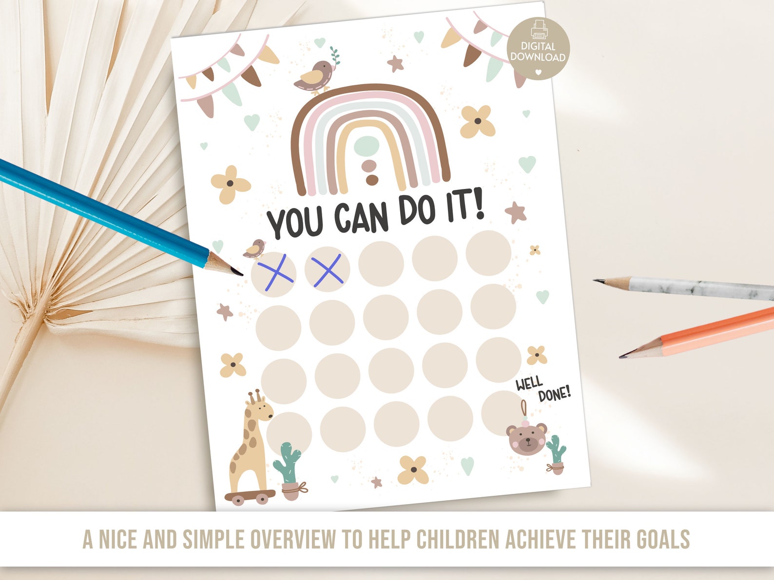 Rainbow Reward Chart Kids, Behavior Chart, Preschool Printables ...