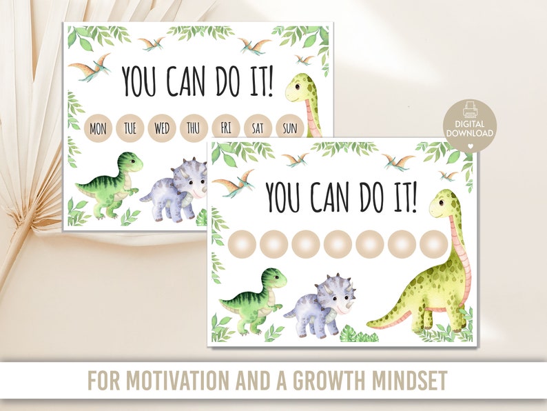 Dinosaur Toddler Reward Chart Printable Kids Behavior Chart Weekly ...