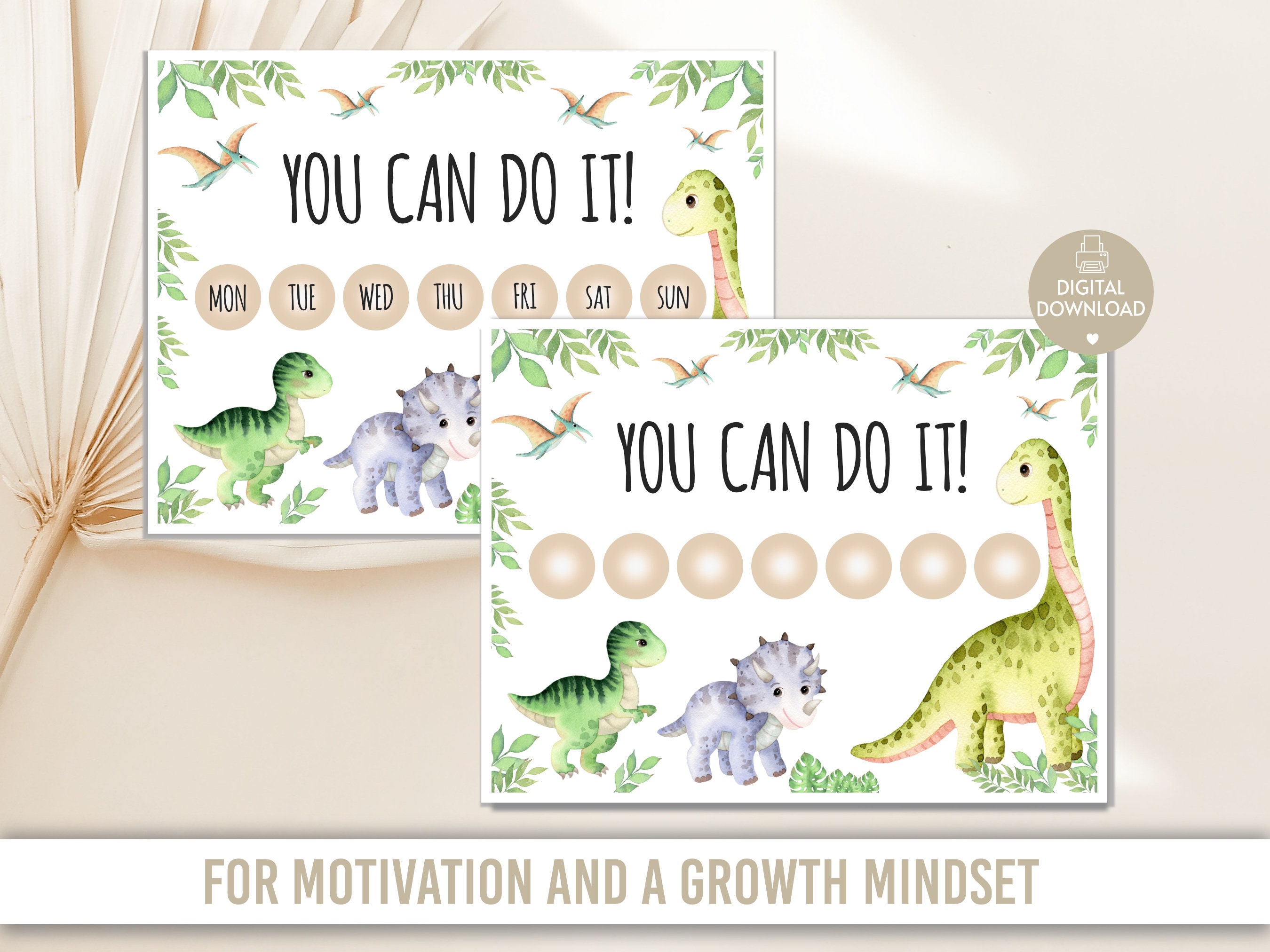 Dinosaur Reward Chart Printable Dinosaur Kids Behavior Chart Weekly ...