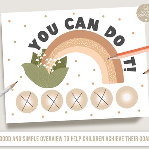 Rainbow Reward Chart Boho for Kids and Toddlers, Preschool Printables ...