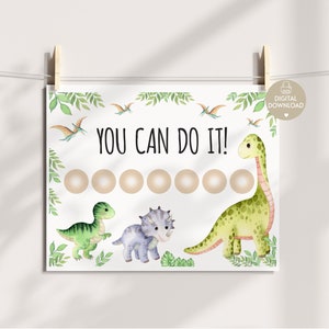Dinosaur Reward Chart Printable Dinosaur Kids Behavior Chart Weekly ...