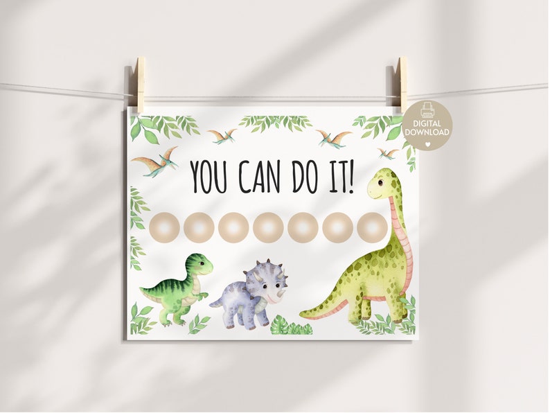 Dinosaur Reward Chart Printable Dinosaur Kids Behavior Chart Weekly ...